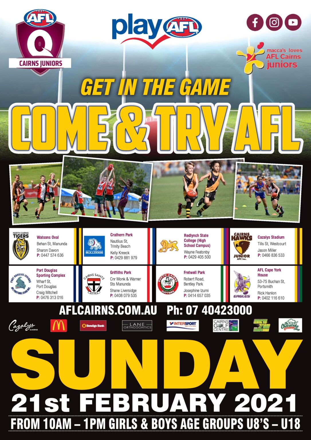 COME & TRY AFL | AFL Cairns